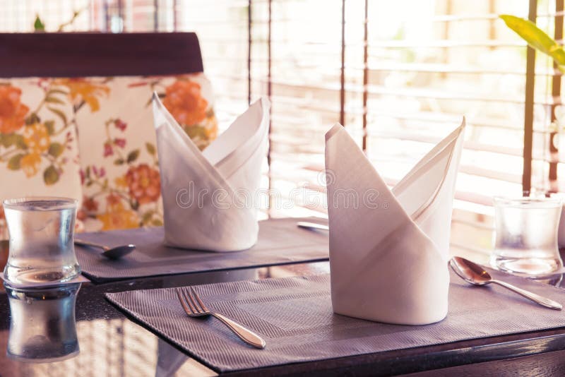 Elegance of Glasses on Table Set Up for Dinning Room Stock Image ...