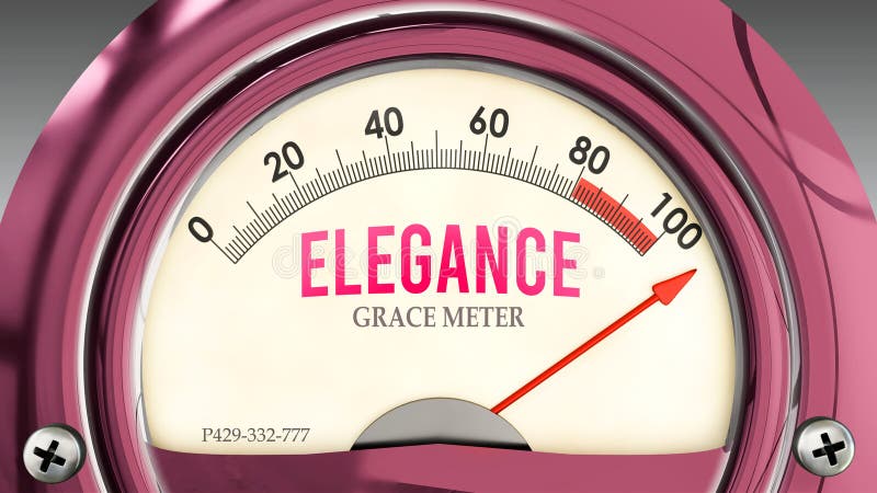 Elegance and Grace Meter that is Hitting a Full Scale, Showing a Very ...