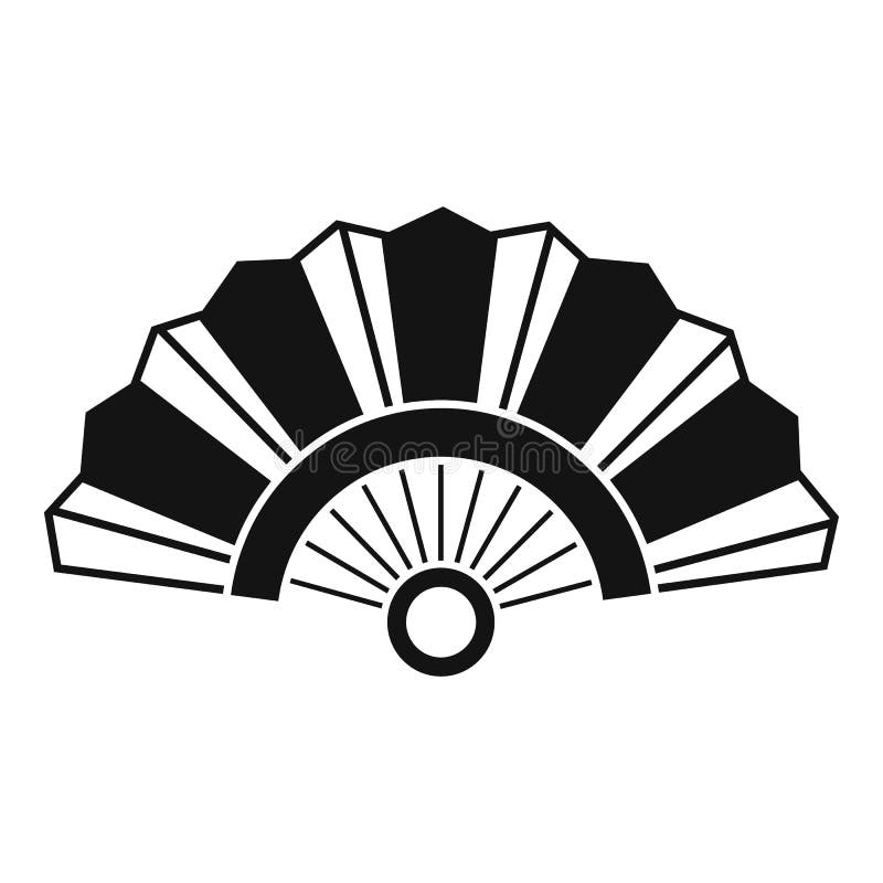Elegance Hand Fan Icon, Simple Style Stock Vector - Illustration of ...