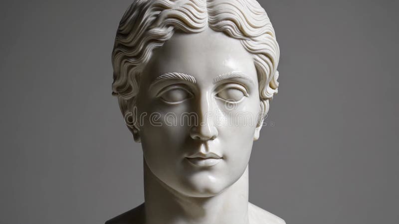 Elegance of Marble Bust, a Study in Classical Art Stock Video - Video ...