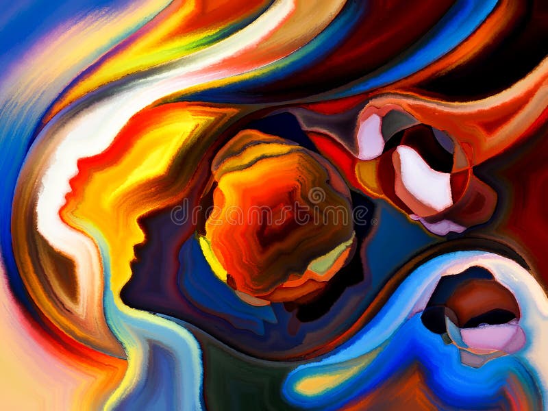 Elegance of Mind Shapes stock illustration. Illustration of texture ...