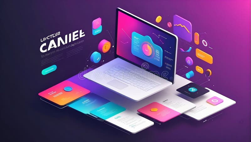 Elegance in Motion: Dynamic Vector UI UX. AI Generate Stock ...