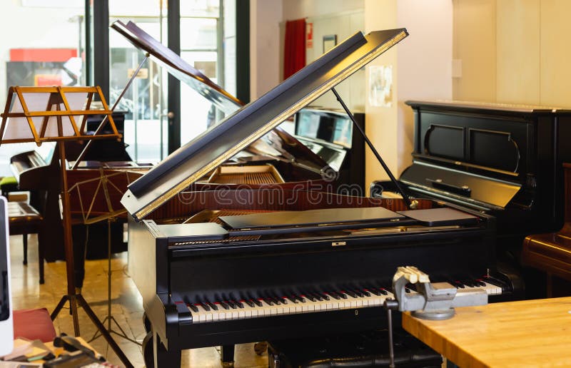 Elegance Musical Instruments in a Store Stock Photo - Image of music ...
