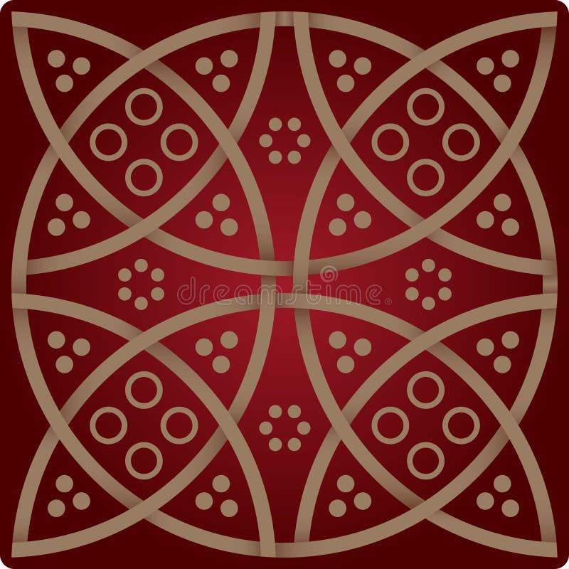 Elegance Pattern in Wine Red Colours Stock Illustration - Illustration ...