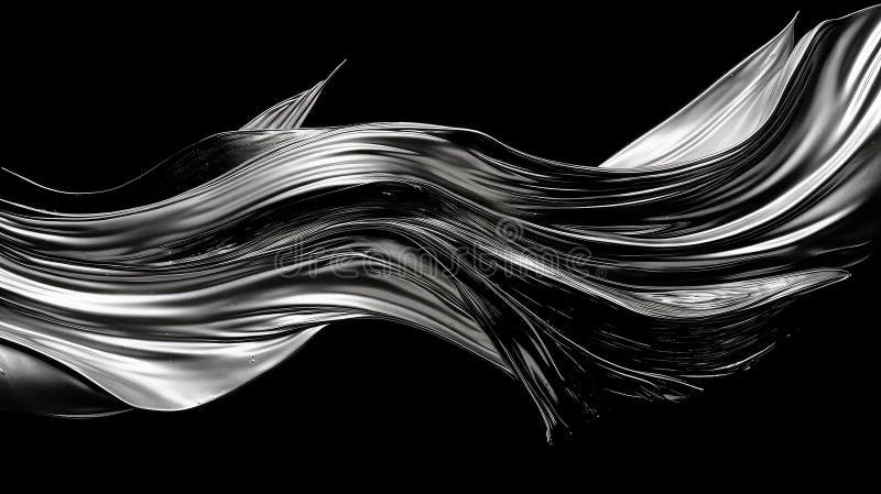 Elegance Silver Brush Stroke Stock Illustration - Illustration of ...