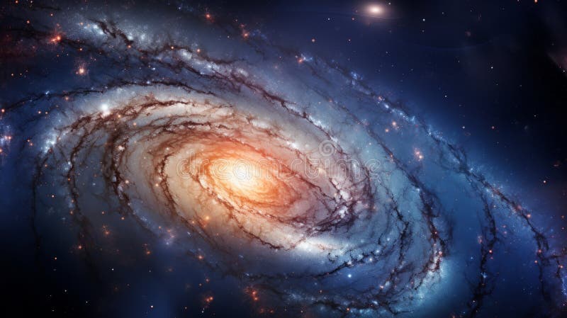 The Elegance of a Spiral Galaxy S Form Stock Illustration ...