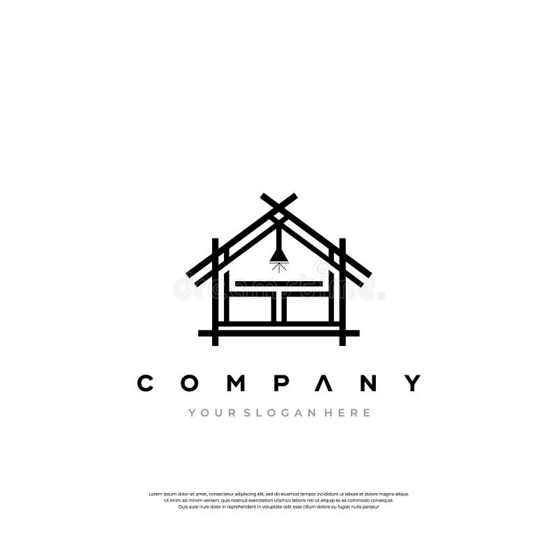 Elegant Abode Emblem Logo stock vector. Illustration of roof - 322296139