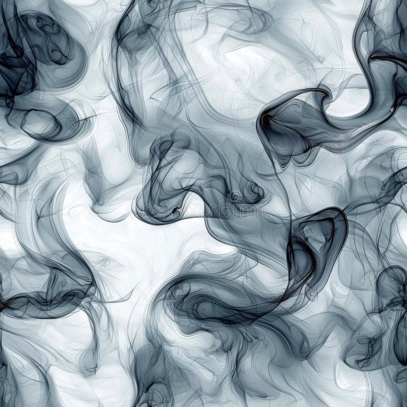 Abstract Smoke Swirls Elegant Grey and White Digital Art Stock ...