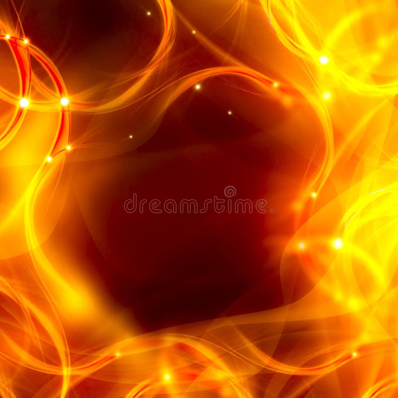 Chaotic Fire Tentacles in Motion in 3D Stock Illustration ...