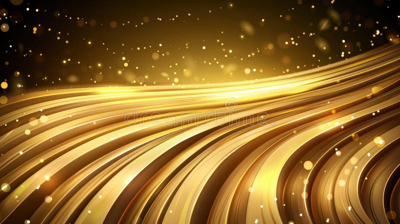 Elegant Abstract Background with Golden Threads and a Glowing Effect ...