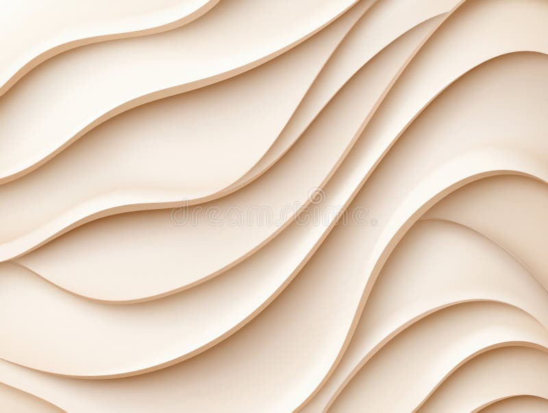Elegant Abstract Beige Waves Background Stock Illustration ...