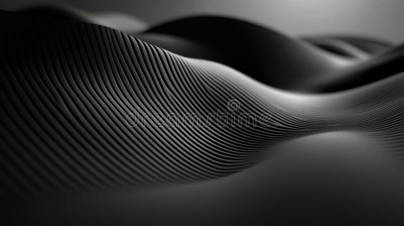 Elegant Abstract Black Waves Background in Monochrome Stock Photo ...