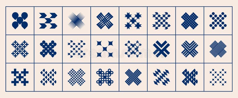 Elegant Abstract Cross Letter X Logo Set Stock Vector - Illustration of ...