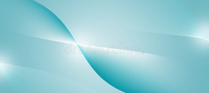 Elegant Abstract Cyan Wave Illustration with a Smooth Gradient Effect ...