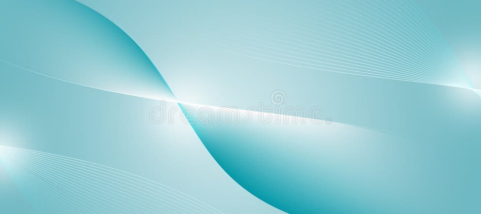 Elegant Abstract Cyan Wave Illustration with a Smooth Gradient Effect ...
