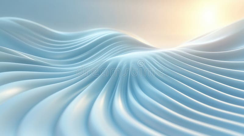 Elegant Abstract Design with White White and Gracefully Wave Flowing ...