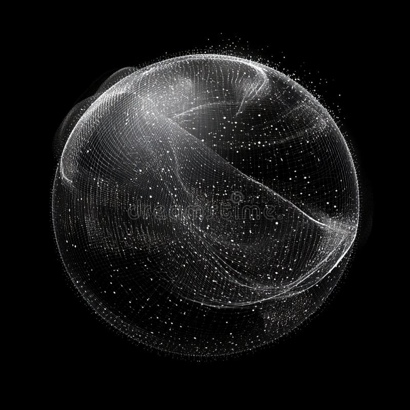 Abstract White Digital Sphere Network Mesh Grid Elegant Design Modern ...
