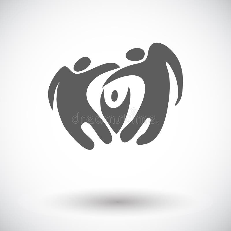 Elegant Abstract Family Flat Icon. Stock Vector - Illustration of ...