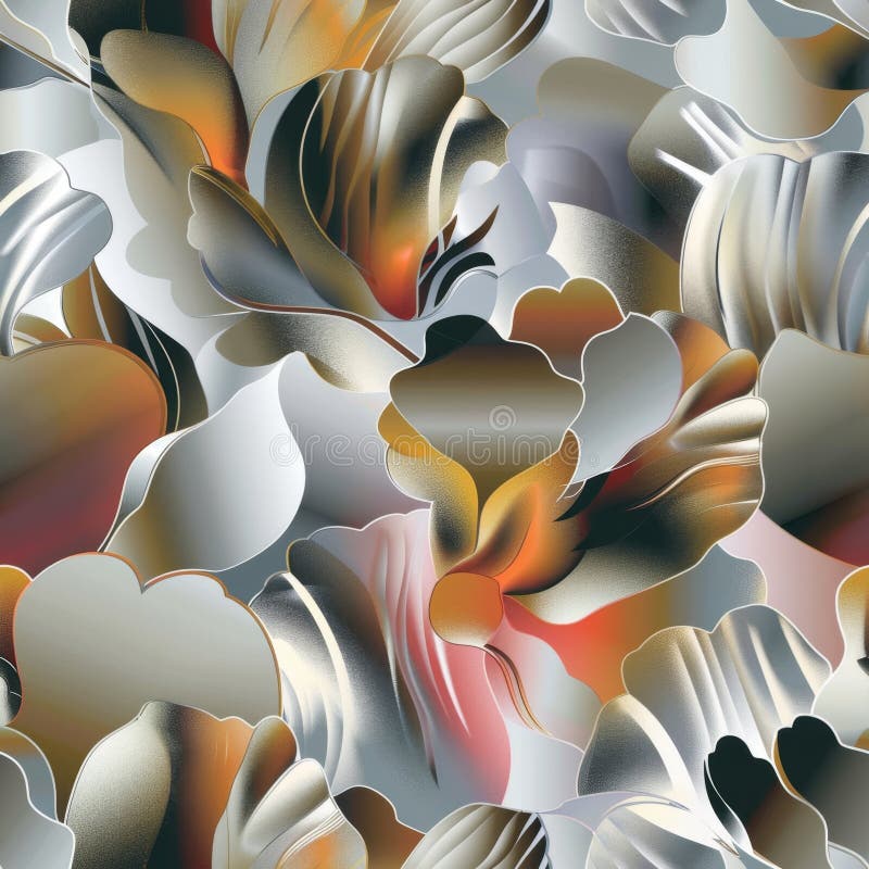 Elegant Abstract Floral Metallic Texture Background Stock Photo - Image ...