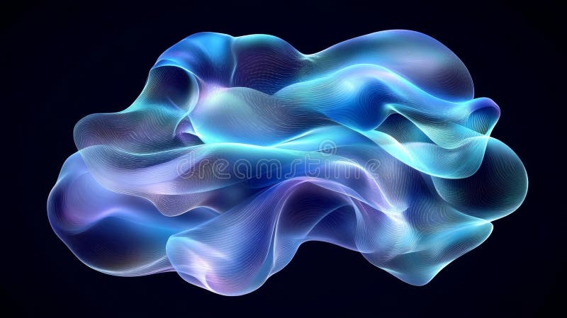 Elegant Abstract Form in Smooth Gradient Fill Digital Vector ...