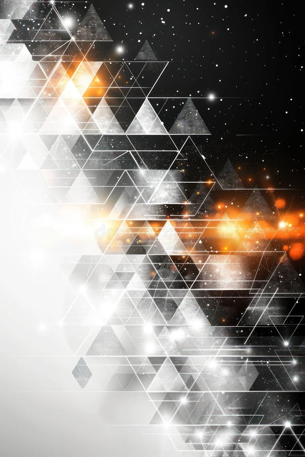 Elegant Abstract Geometric Overlay with Modern Triangular Patterns and ...