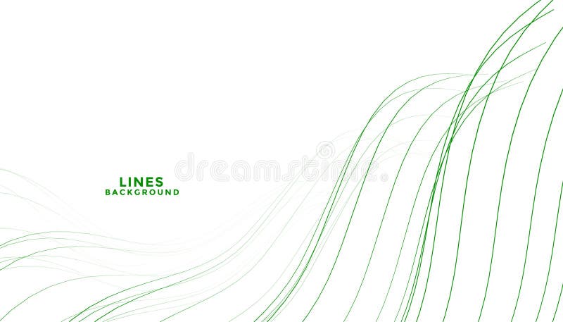 Elegant Abstract Green Way Flowing Lines Background Stock Vector ...