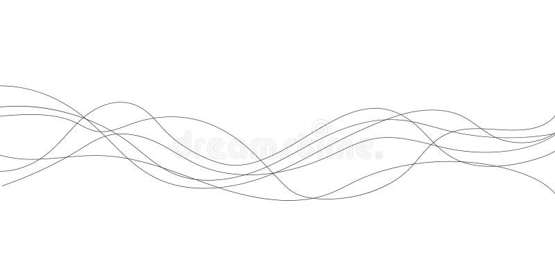 This Elegant Abstract Image Features Multiple Overlapping Wavy Lines in ...