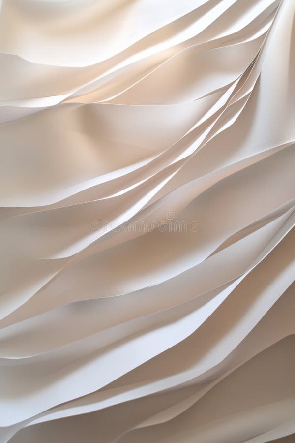 Elegant Abstract Layers of White Paper Waves for Modern Design. Stock ...