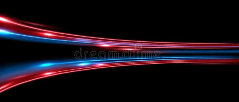 Elegant Abstract Light Line Effect Design Vector Illustration on Black ...