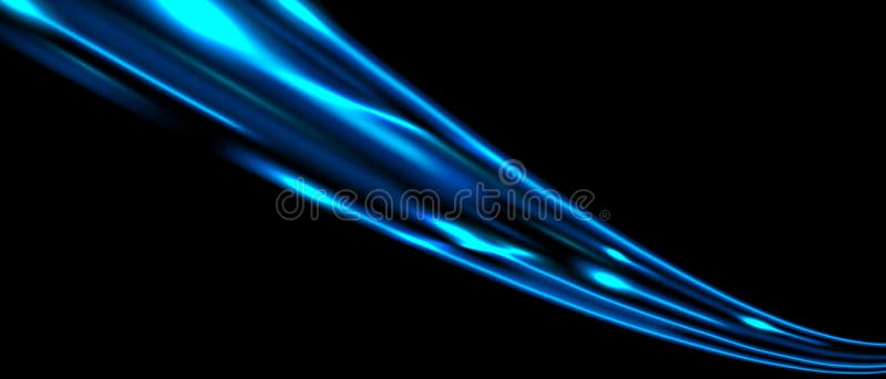 Elegant Abstract Light Line Effect Design Vector Illustration on Black ...