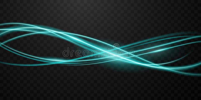 Elegant Abstract Light Line Effect Design Vector Illustration on Black ...