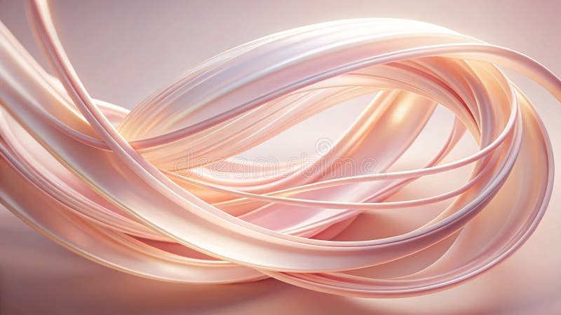 Elegant Abstract Light Pink Loop Design a Delicate Swirl Pattern for a ...