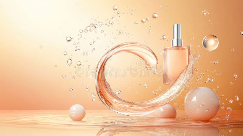 Elegant Abstract Liquid Wave and Perfume Splash Design Stock ...