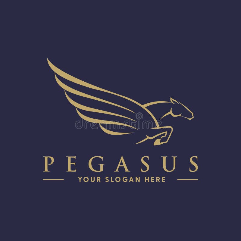 Elegant Abstract Modern Pegasus Logo Stock Vector - Illustration of logo, beauty: 368414724
