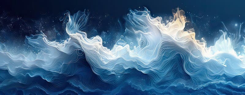 Elegant Abstract Ocean Wave Background that Combines with Mixed Color ...