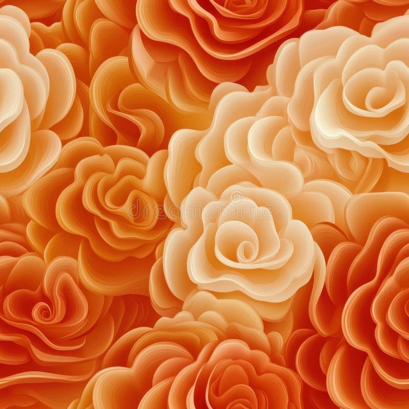 Elegant Abstract Orange Rose Pattern Background Design Stock Photo ...