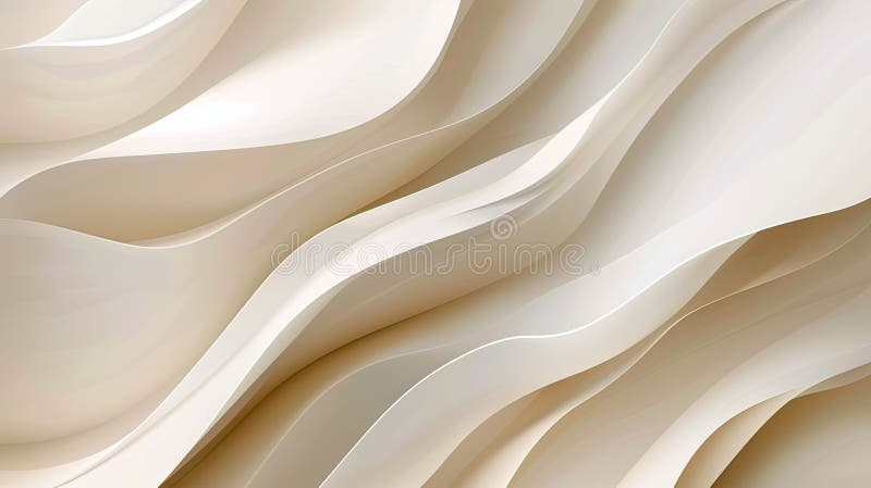 Elegant Abstract Paper Layers in Soft Neutral Tones, 3D Depth Effect ...