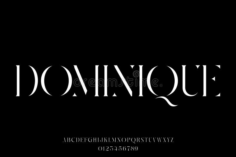 Abstract and Elegant Serif Stencil Type Style Font Vector Illustration ... Abstract and Elegant Serif Stencil Type Style Font Vector Illustration ...