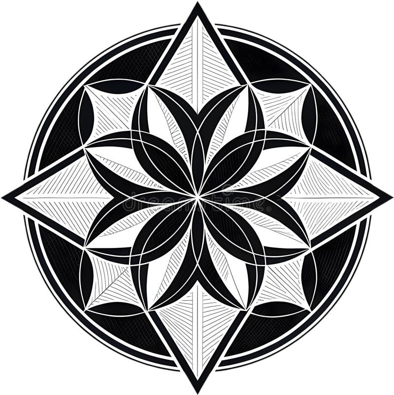 Elegant Abstract Symmetrical Geometric Shape with Perfect Balanced ...