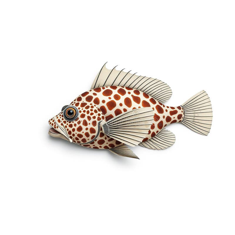 Elegant Abstract Triggerfish Pattern a Stunning Digital Illustration on ...