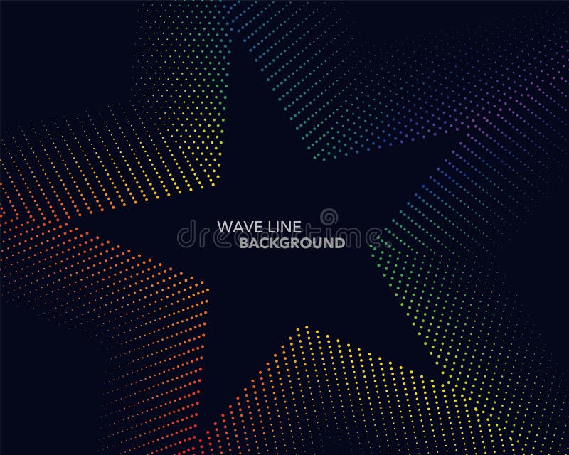 Elegant Abstract Vector Spectrum Rainbow Gradient Wave Dot Line Stock ...