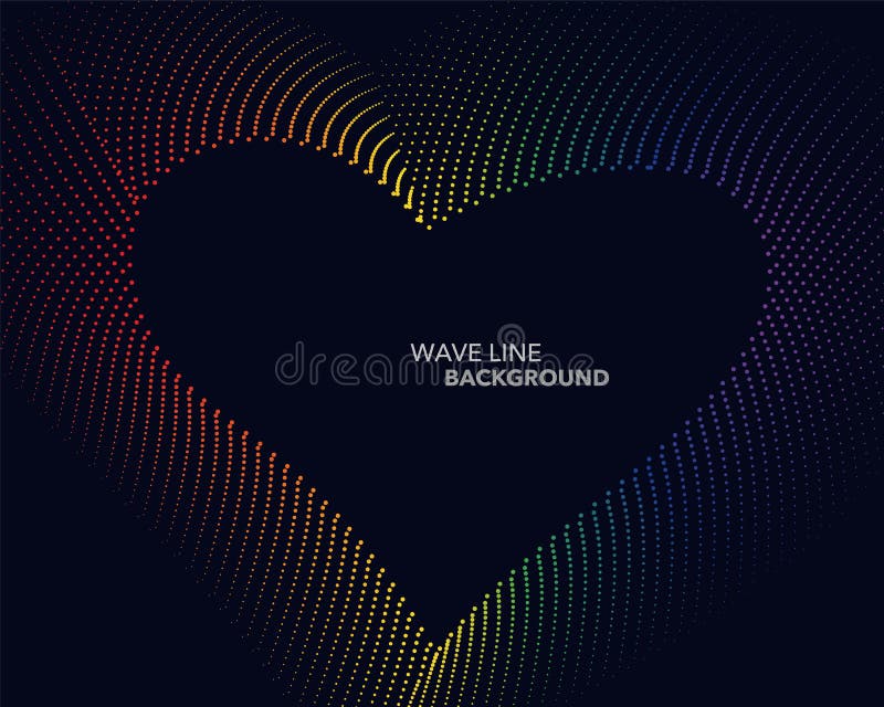 Elegant Abstract Vector Spectrum Rainbow Gradient Wave Dot Line Stock ...