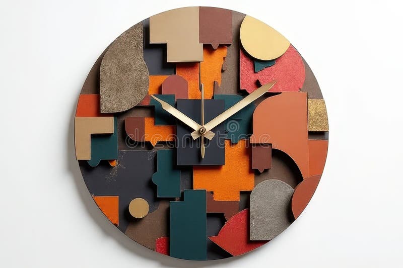 Elegant Abstract Wall Clock Design Stock Illustration - Illustration of ...