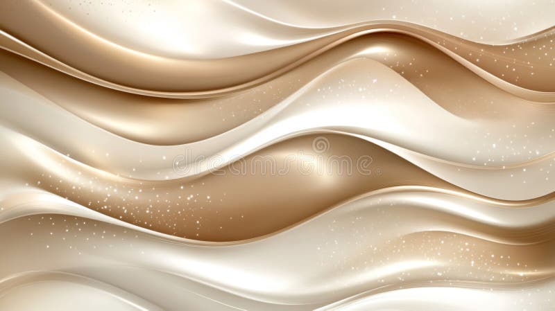 Elegant Abstract Wave Background with Gold and Cream Hues Stock ...