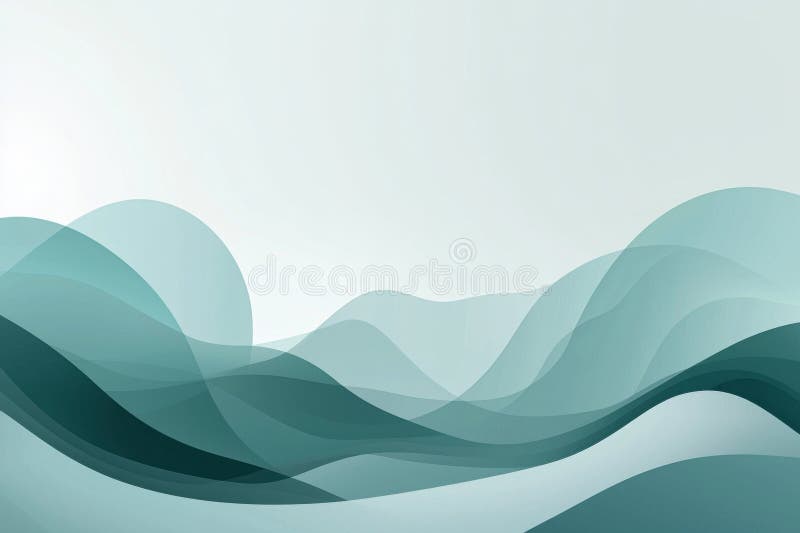 Elegant Abstract Waves Graphic with Calming Blue Tones Stock Photo ...