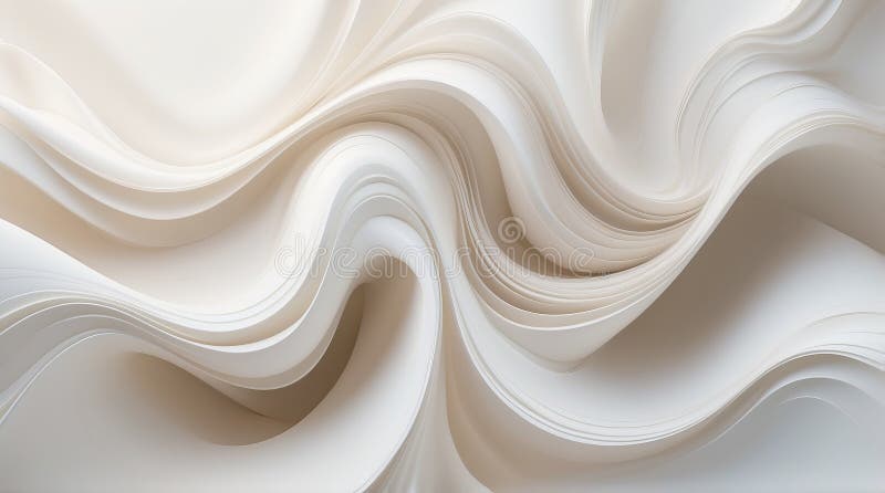 Elegant Abstract Wavy Texture in White Tones, Creating a Subtle Flow ...