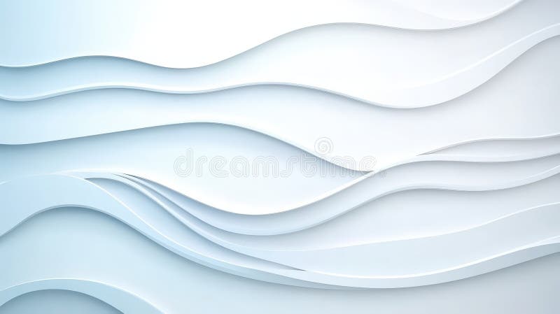 Elegant Abstract White Background with Flowing Wavy Lines for Modern ...