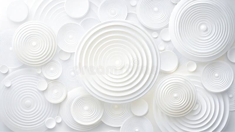 Elegant Abstract White Circular Layers Background a Modern Geometric ...