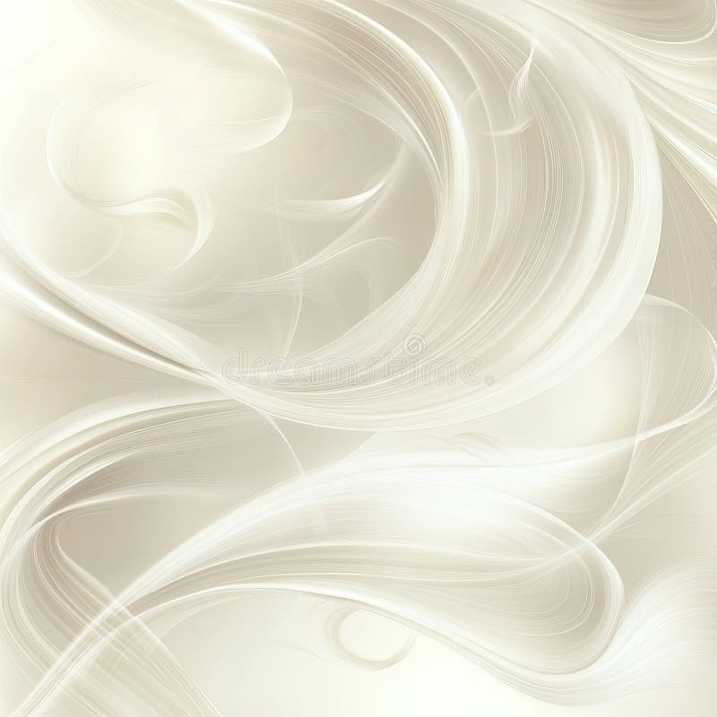 Elegant Abstract White and Cream Swirling Pattern with Soft Curves ...