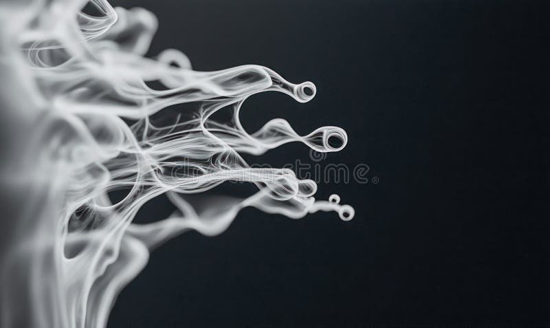 Elegant Abstract White Flowing Form Against a Dark Backdrop Creates a ...